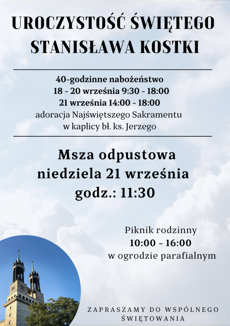 Uroczystość świętego Stanisława Kostki | Archidiecezja Warszawska